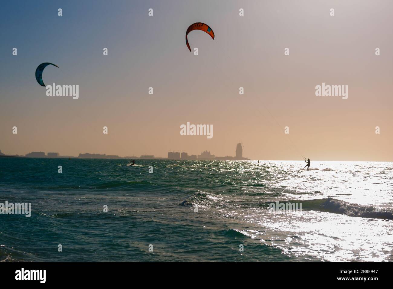 Kitesurfing, Kiteboarding action photos sea sport extreme Stock Photo ...