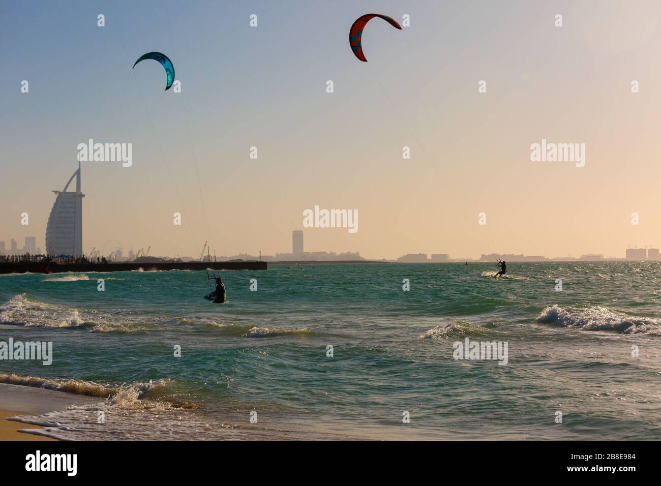 Kitesurfing, Kiteboarding action photos sea sport extreme Stock Photo ...
