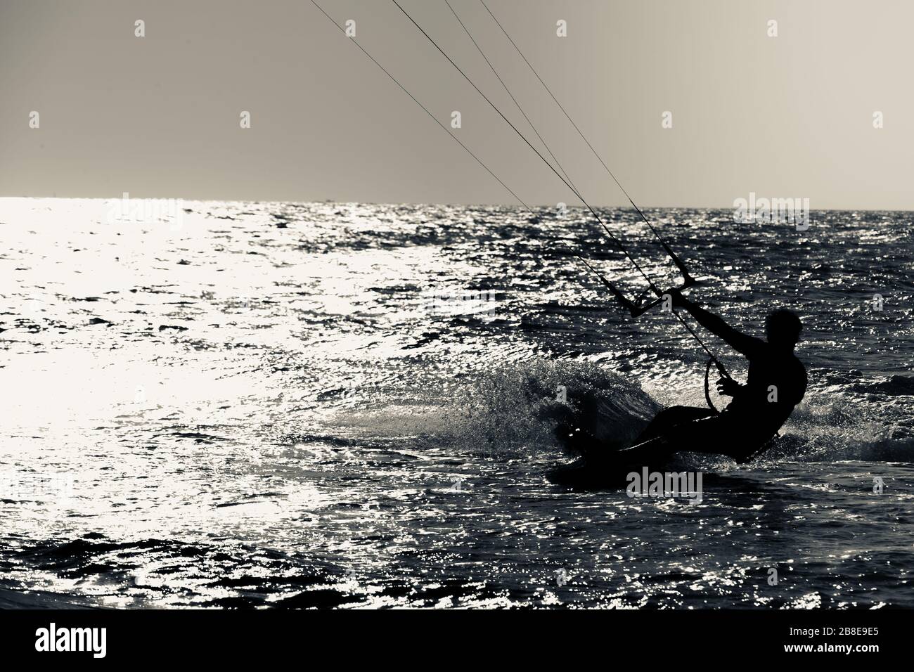 Kitesurfing, Kiteboarding action photos sea sport extreme Stock Photo ...