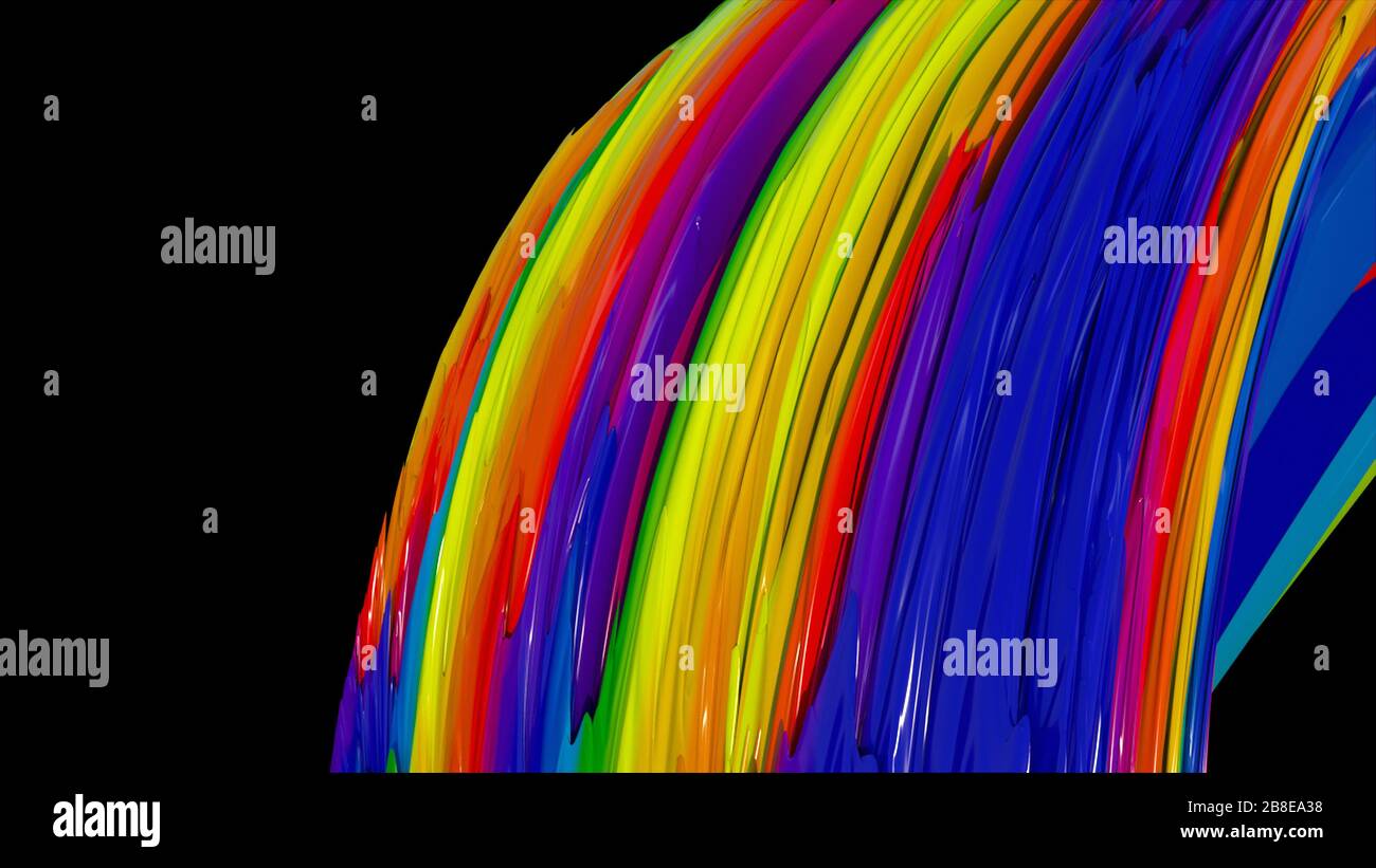Colorful linear abstraction in the space, background with bright ...