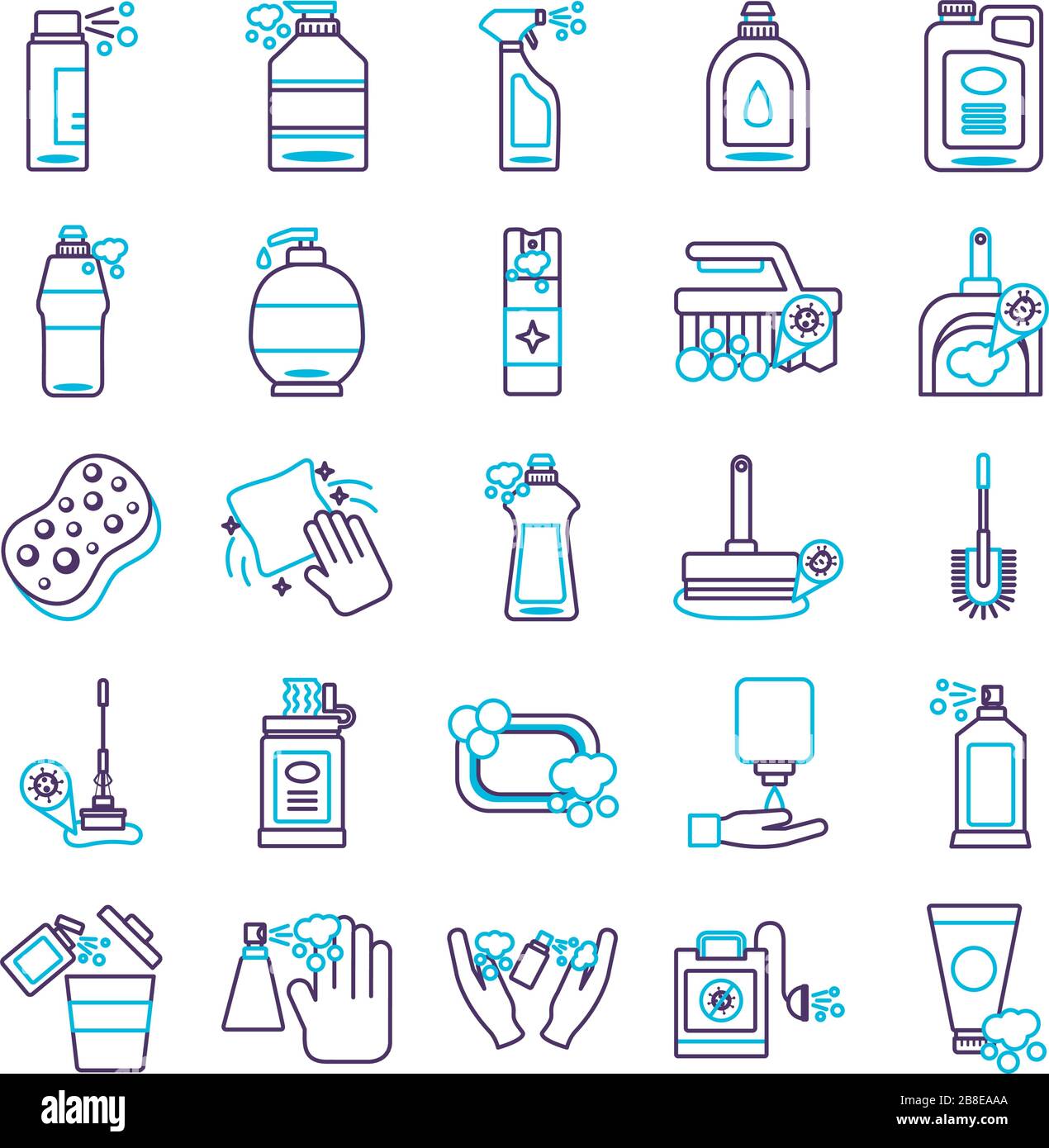 bundle of desinfectants set icons Stock Vector Image & Art - Alamy