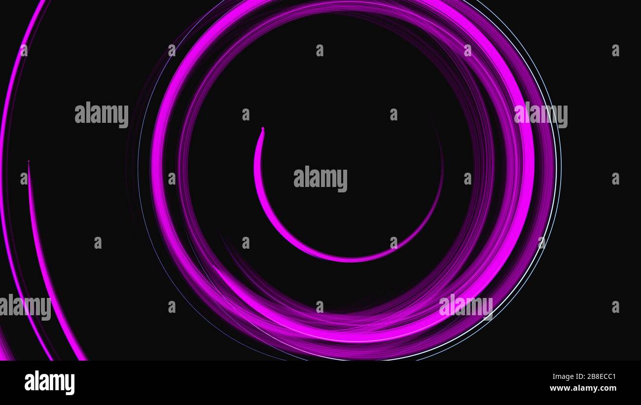 Abstract spiral rotating glow lines, computer generated background, 3D rendering background ...