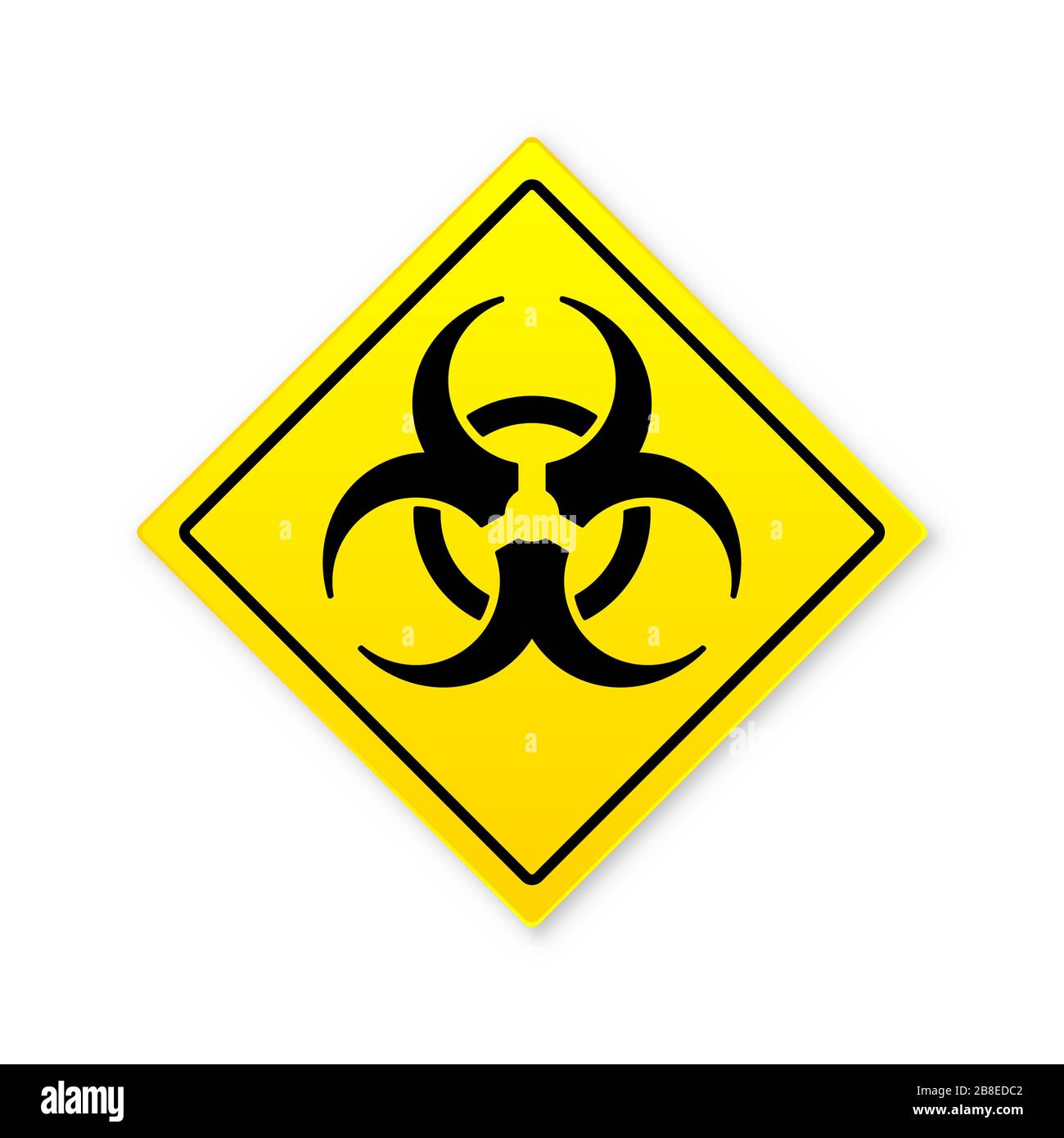 Biohazard sign on white background. Concept of epidemic virus and ...