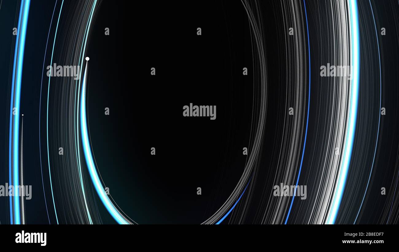 Abstract spiral rotating glow lines, computer generated background, 3D ...