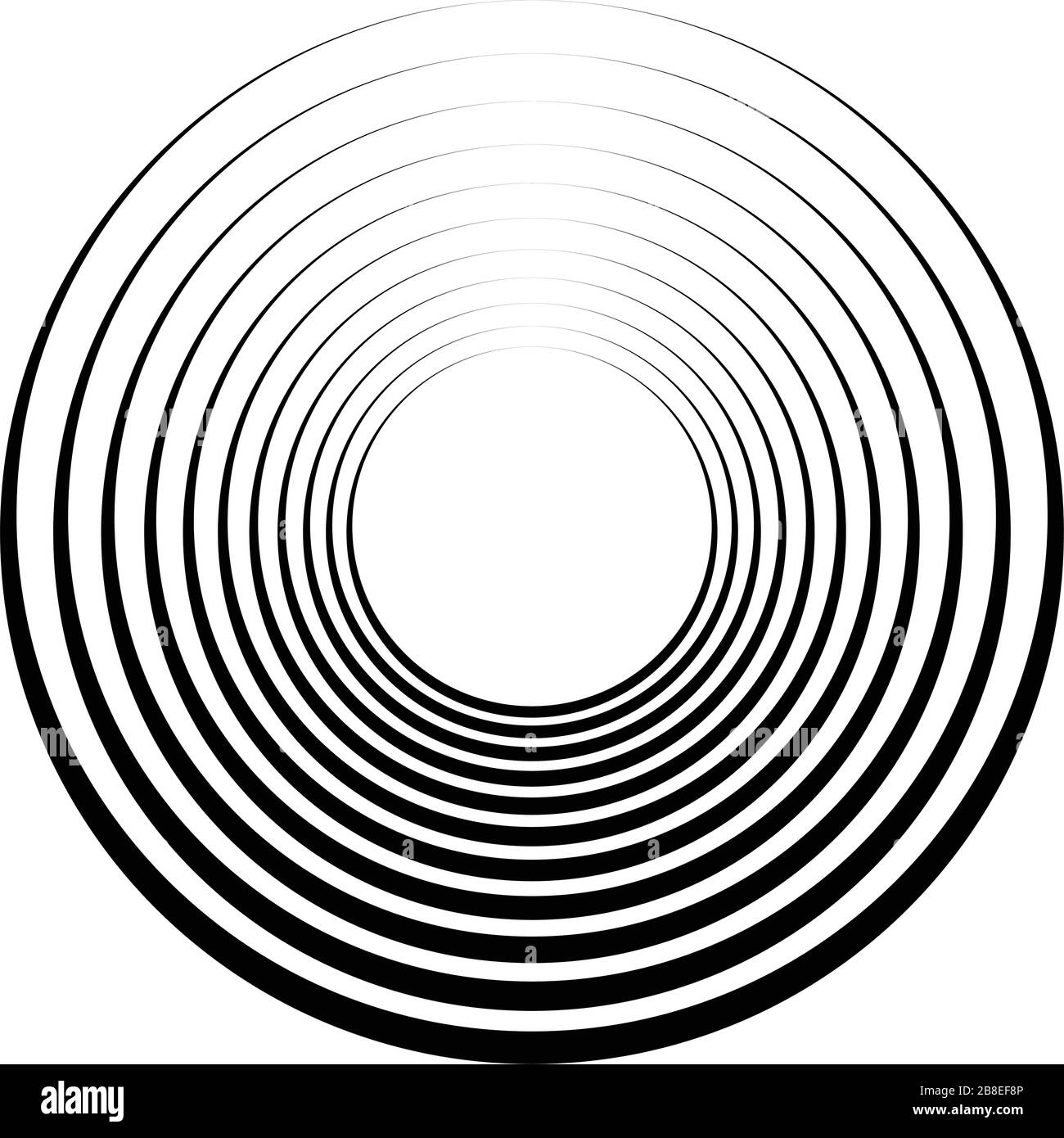 Monochrome volute, vortex shapes. Twisted helix elements. Rotation ...