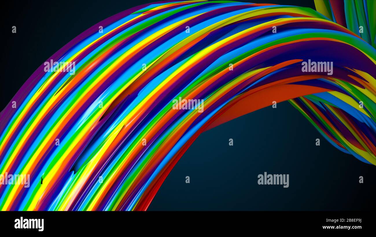 Colorful linear abstraction in the space, background with bright ...