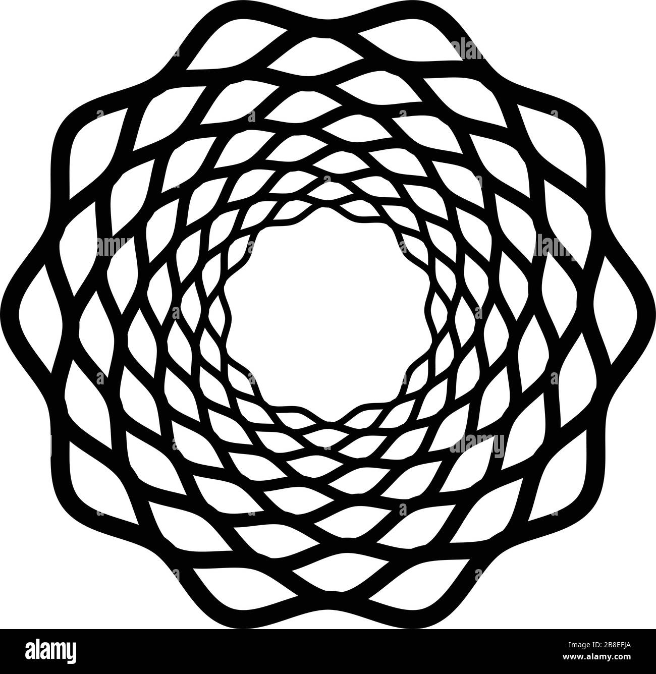 Monochrome volute, vortex shapes. Twisted helix elements. Rotation ...