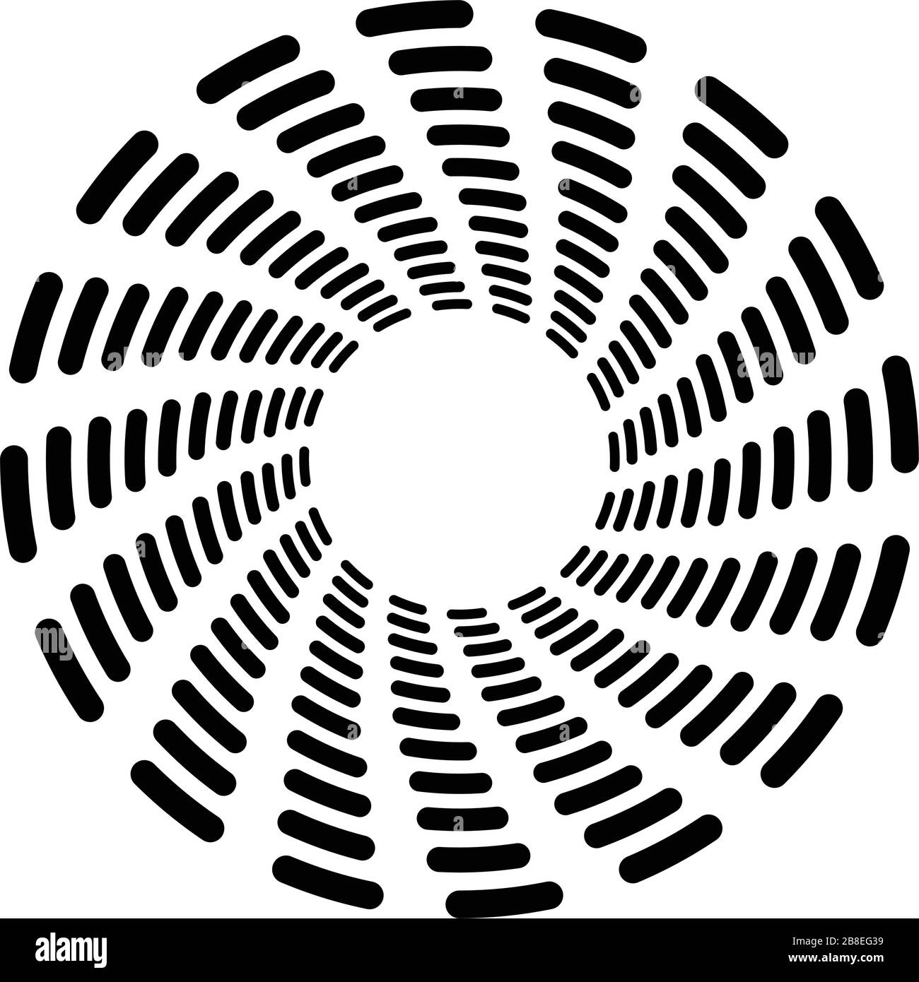 Monochrome volute, vortex shapes. Twisted helix elements. Rotation ...