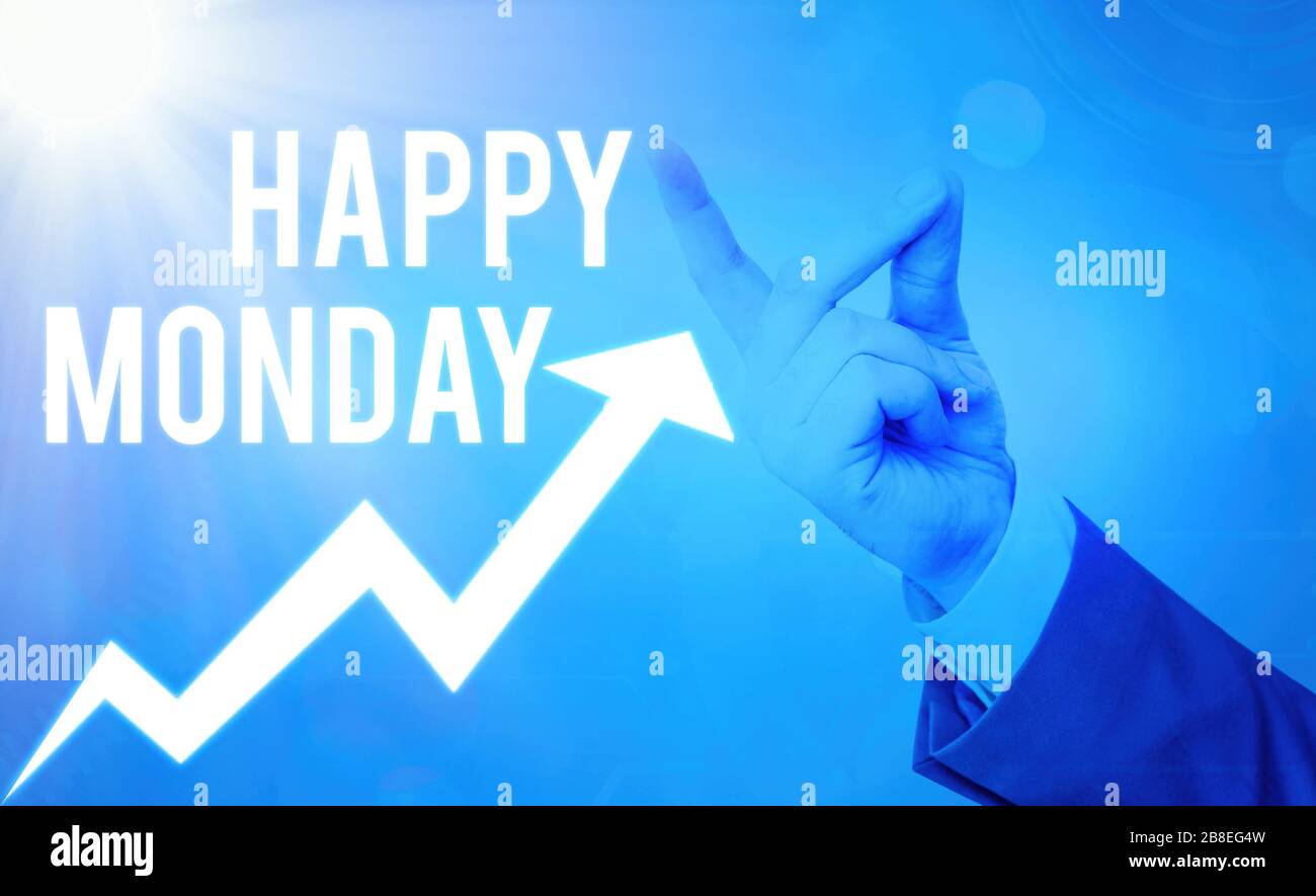 Conceptual hand writing showing Happy Monday. Concept meaning telling ...