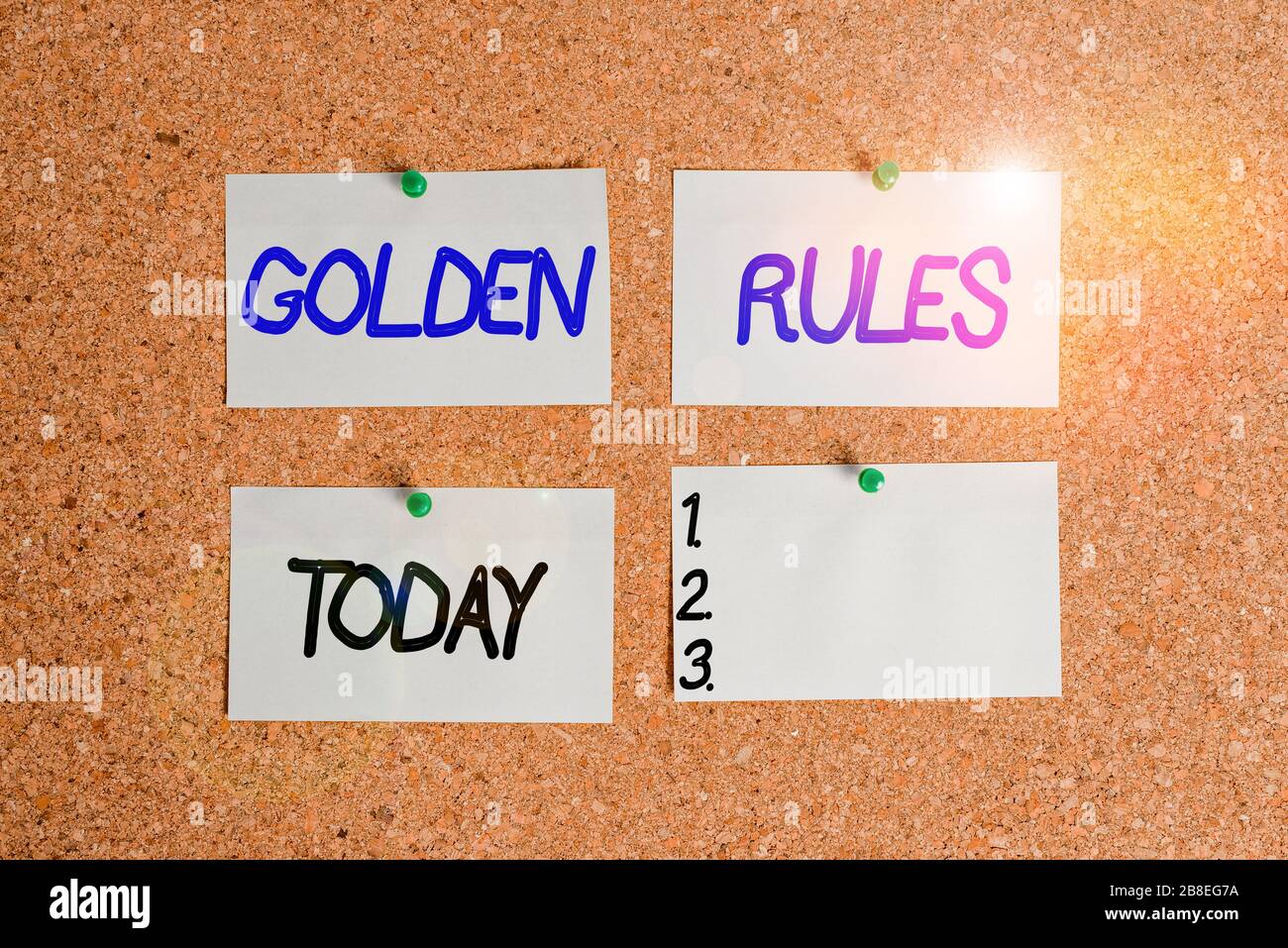 Handwriting text writing Golden Rules. Conceptual photo basic principle ...