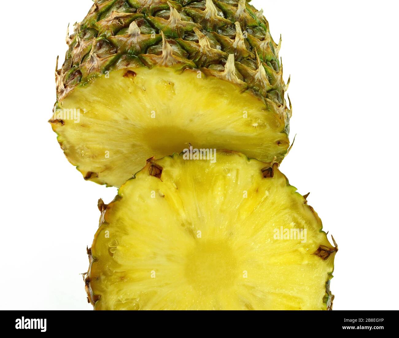slice of pineapple isolated on white background Stock Photo - Alamy