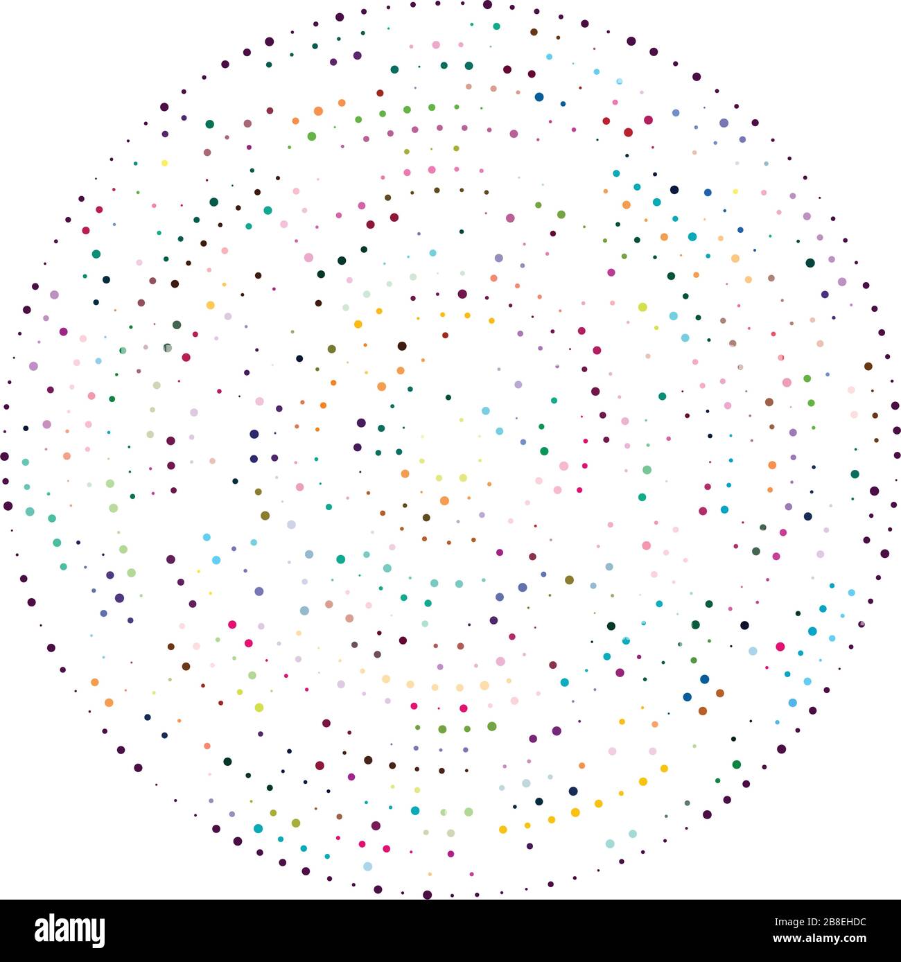 Random dots, circles abstract. Speckles, dotted radial, radiating ...