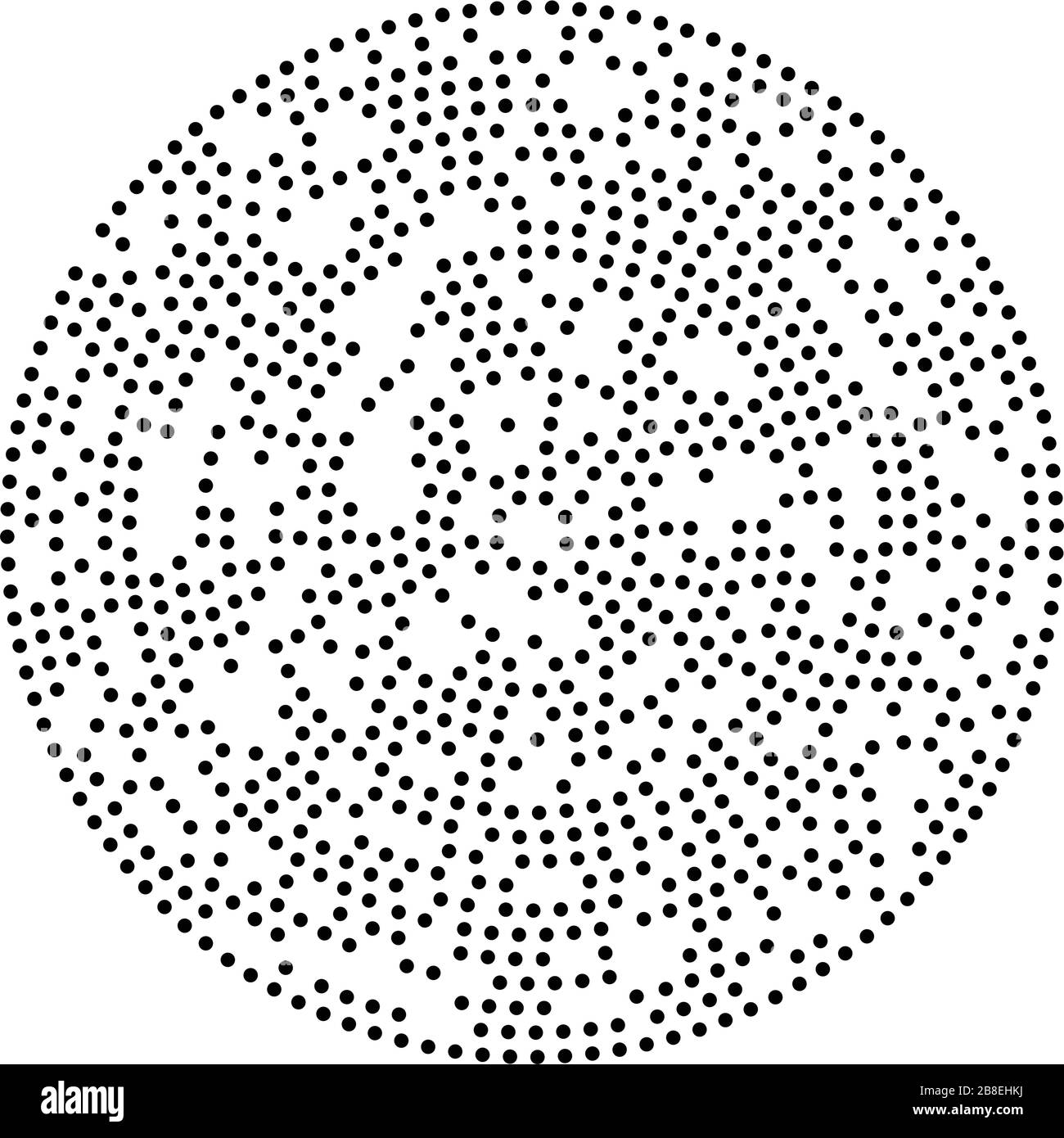Random dots, circles abstract. Speckles, dotted radial, radiating ...