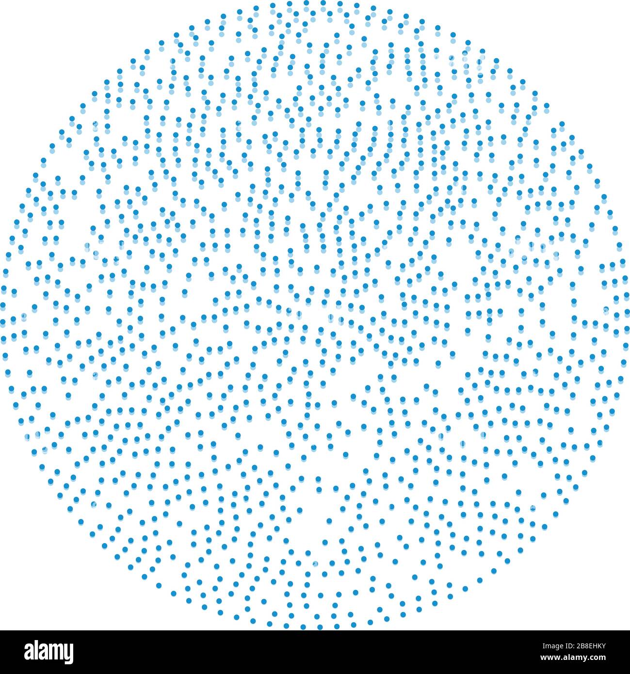 Random dots, circles abstract. Speckles, dotted radial, radiating ...