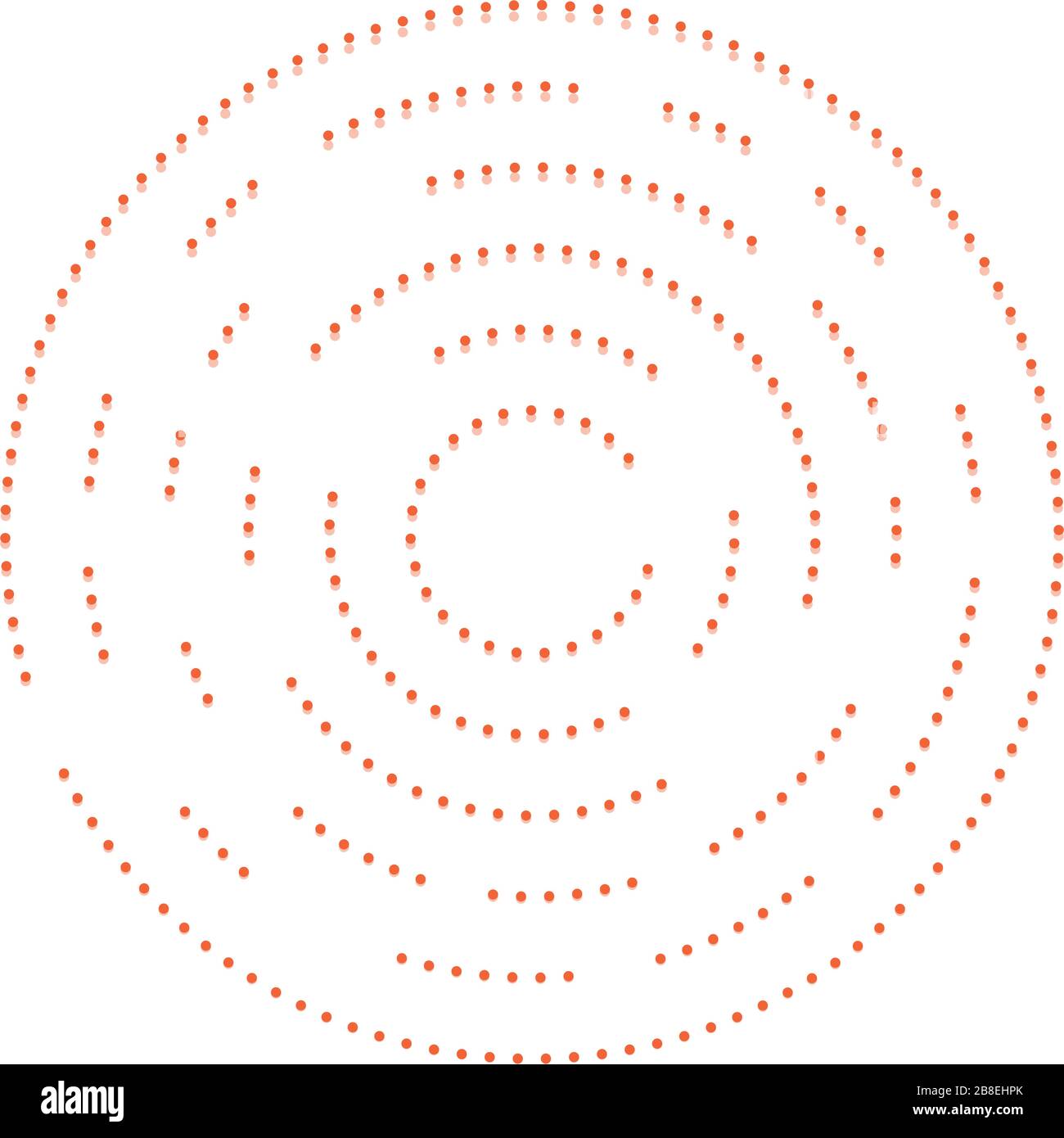 Random dots, circles abstract. Speckles, dotted radial, radiating ...