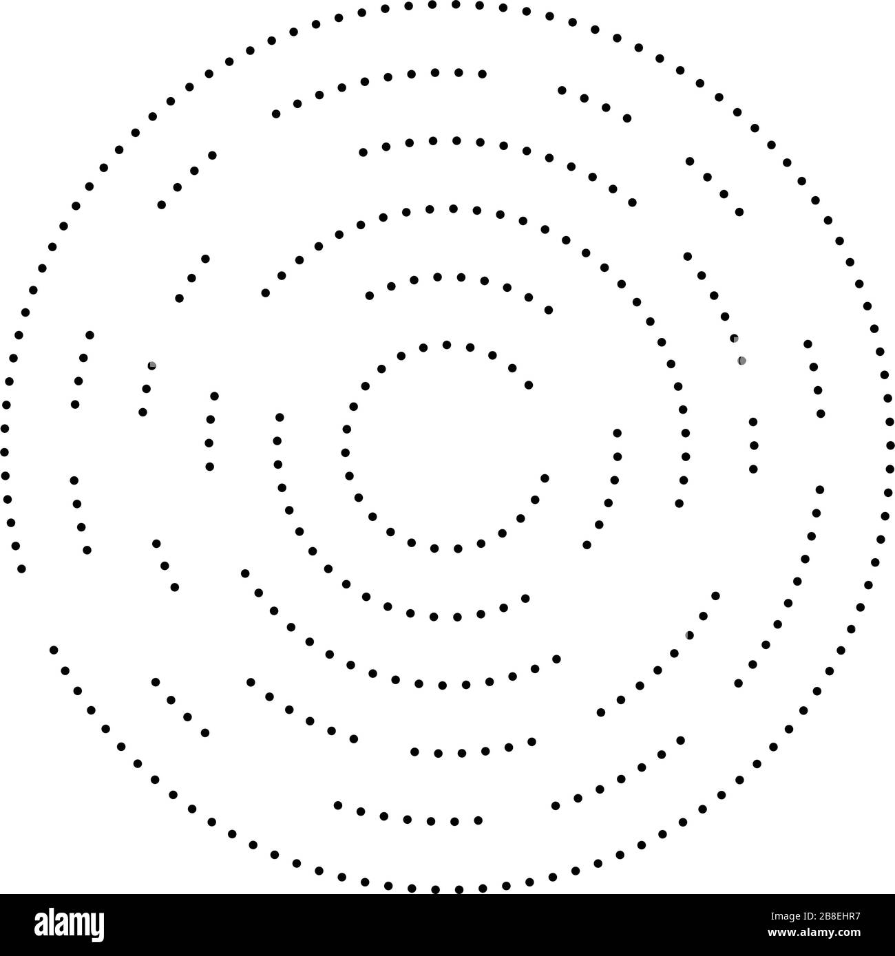 Random dots, circles abstract. Speckles, dotted radial, radiating ...
