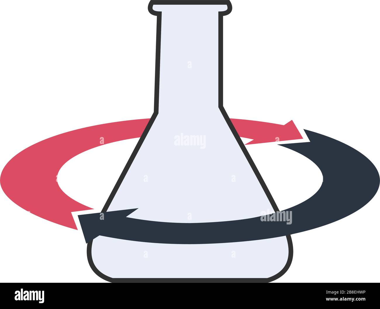 laboratory chemistry equipment, rotate or shake test tube icon, lab ...