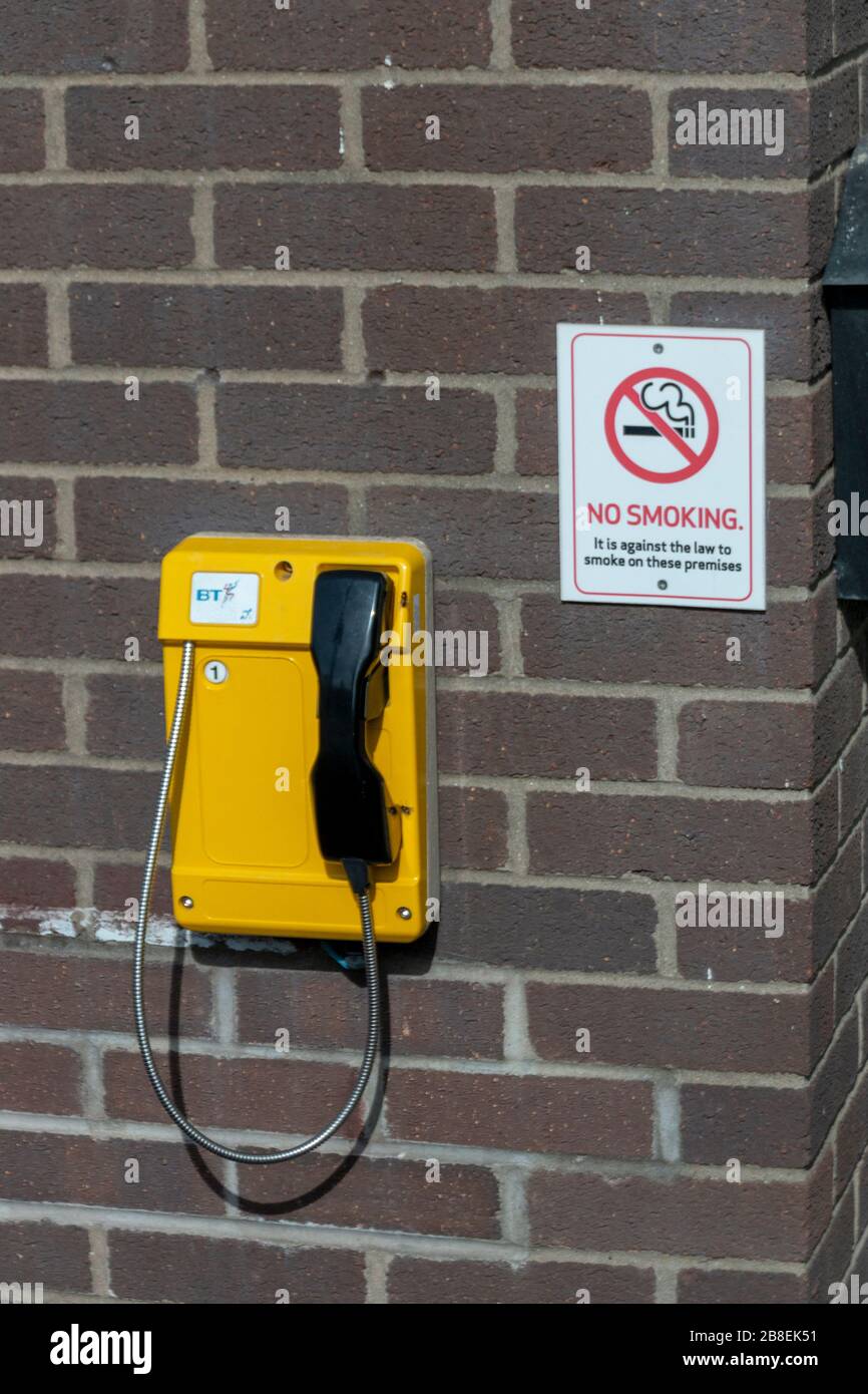 Bristol-March 2020-England-a close up view of an emergency phone ...