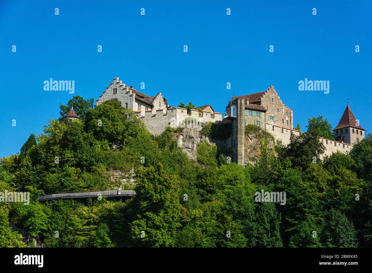 Laufen Castle on the Rhine Falls in Schaffhausen in Switzerland Stock ...