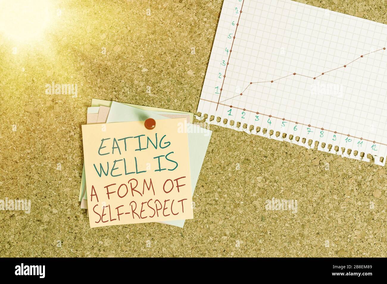 Conceptual hand writing showing Eating Well Is A Form Of Self Respect ...