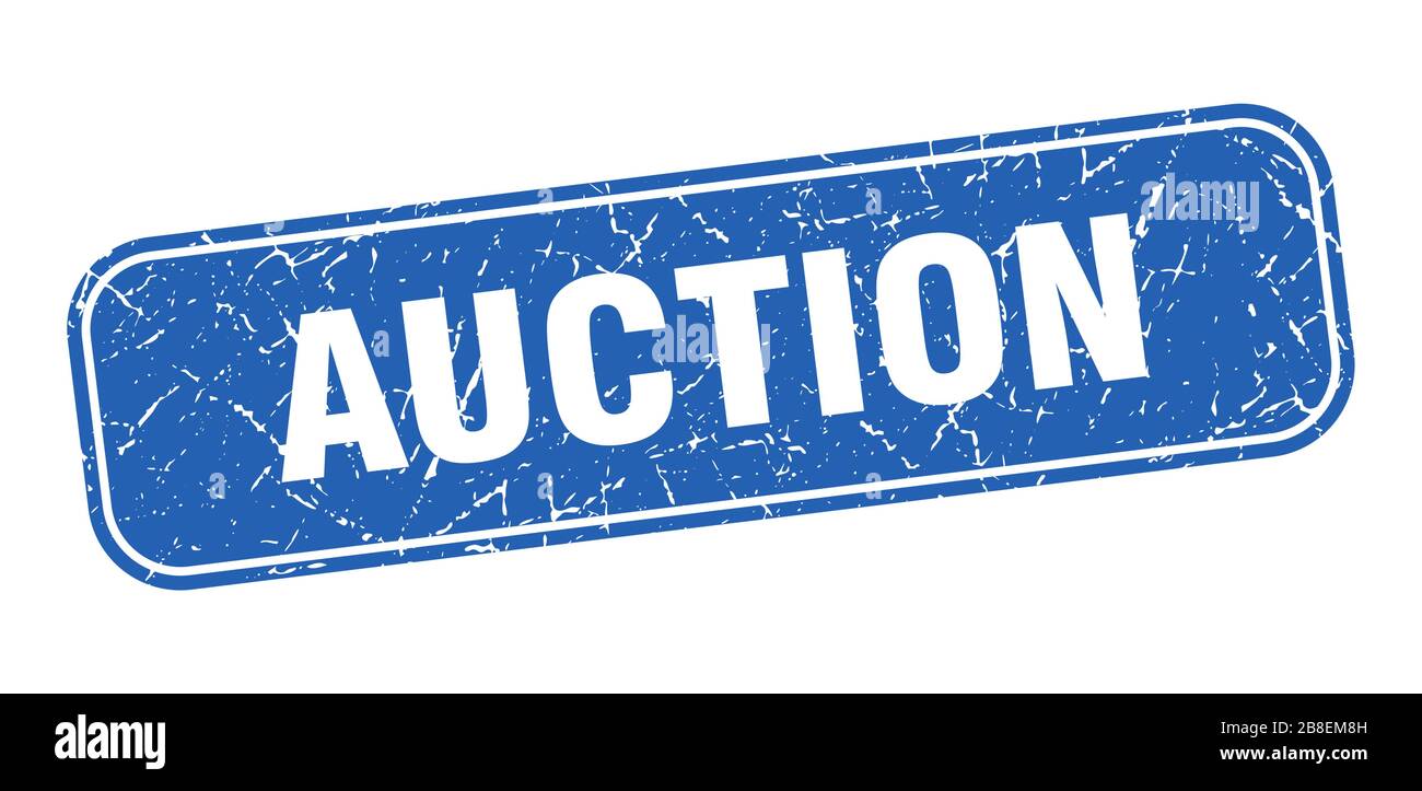 auction stamp. auction square grungy blue sign Stock Vector Image & Art ...