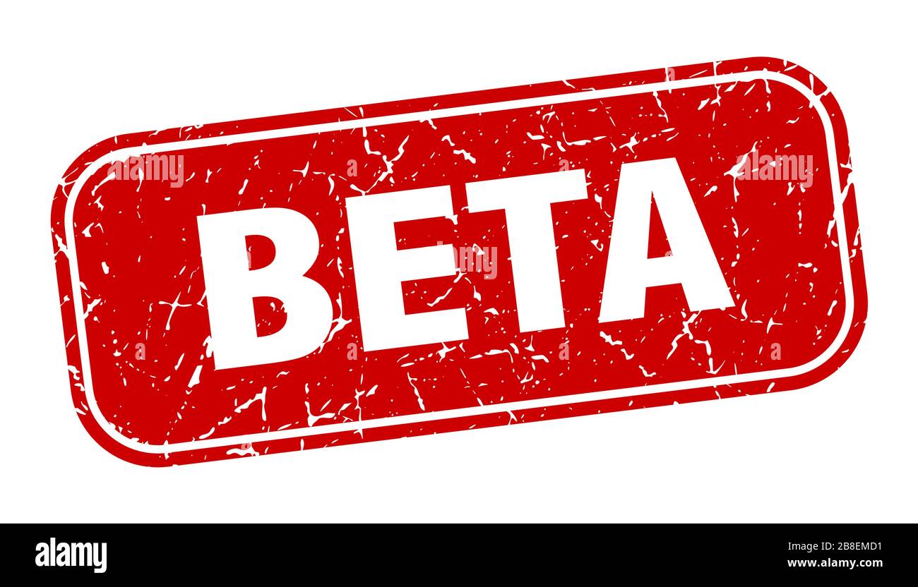 beta stamp. beta square grungy red sign Stock Vector Image & Art - Alamy