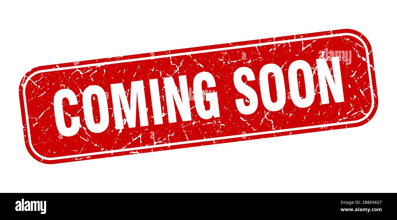 coming soon stamp. coming soon square grungy red sign Stock Vector ...