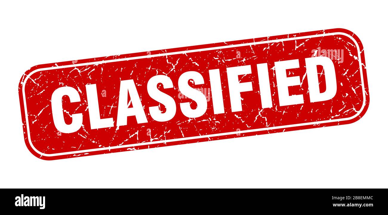 classified stamp. classified square grungy red sign Stock Vector Image & Art - Alamy