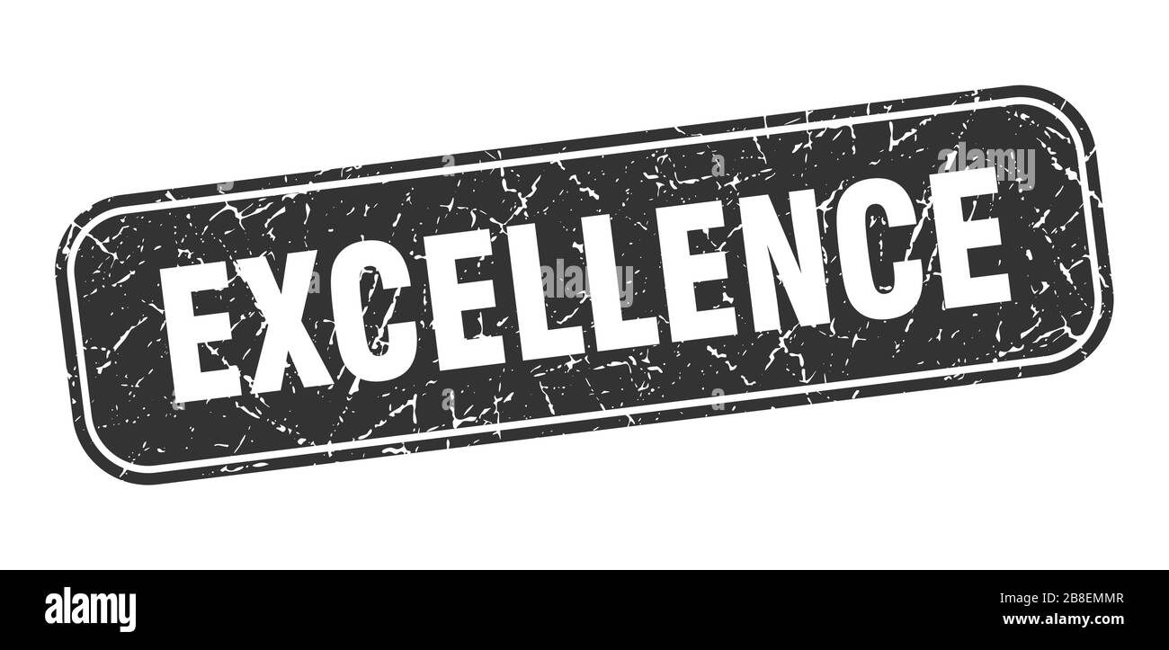 excellence stamp. excellence square grungy black sign Stock Vector ...