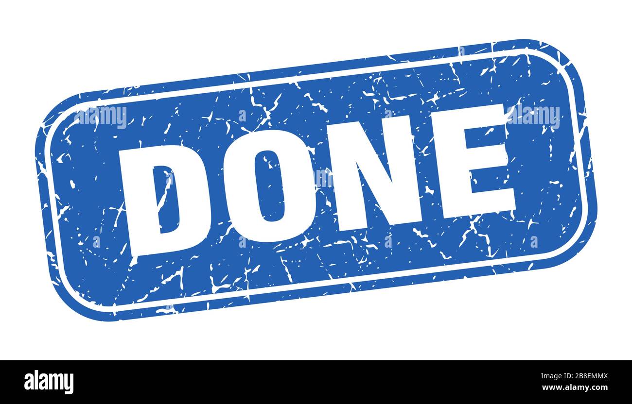 done stamp. done square grungy blue sign Stock Vector Image & Art - Alamy