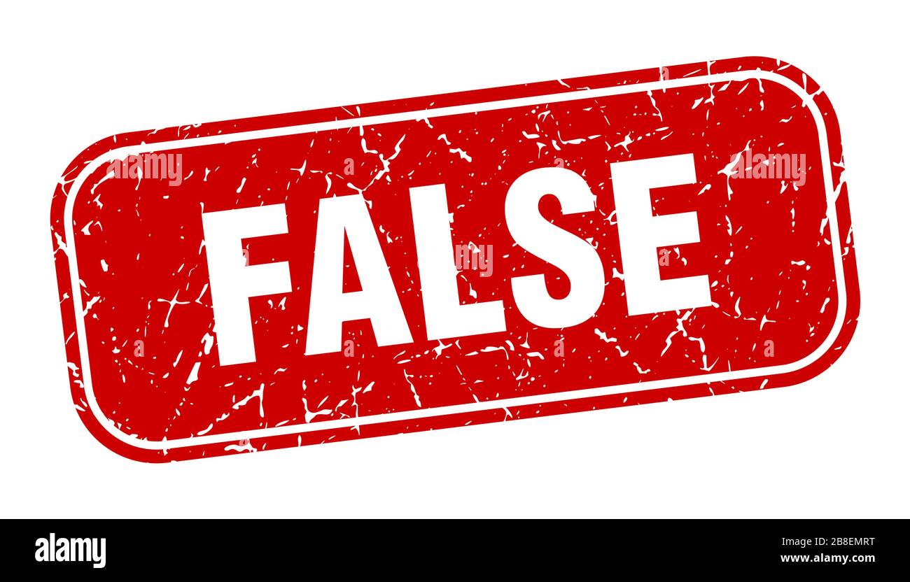 false stamp. false square grungy red sign Stock Vector Image & Art - Alamy