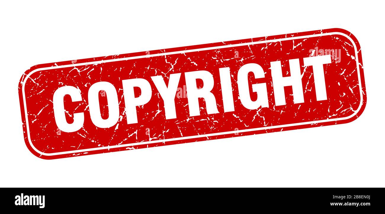 copyright stamp. copyright square grungy red sign Stock Vector Image ...