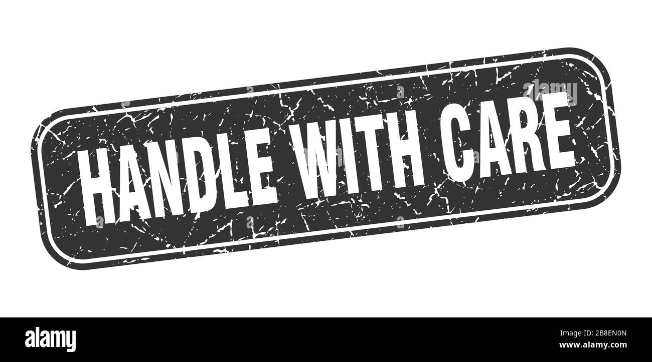 handle with care stamp. handle with care square grungy black sign Stock Vector Image & Art - Alamy