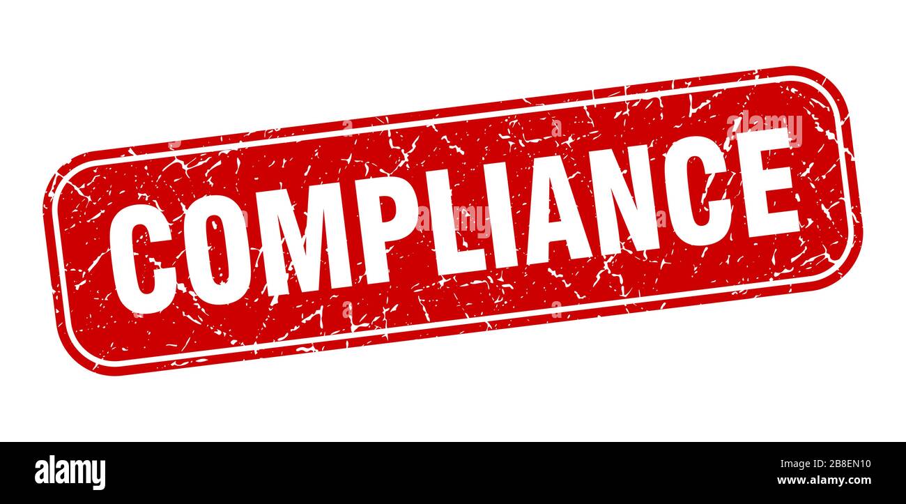 compliance stamp. compliance square grungy red sign Stock Vector Image ...