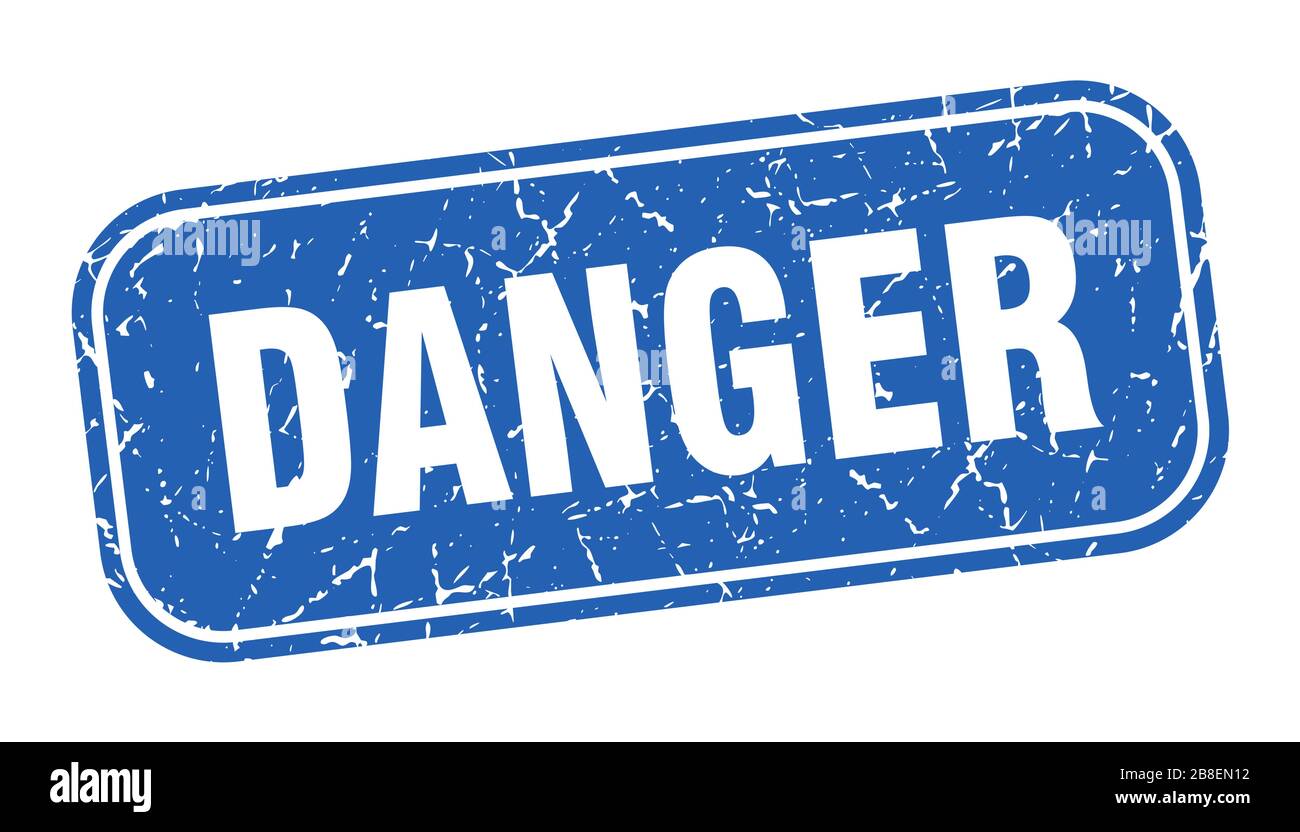 danger stamp. danger square grungy blue sign Stock Vector Image & Art ...