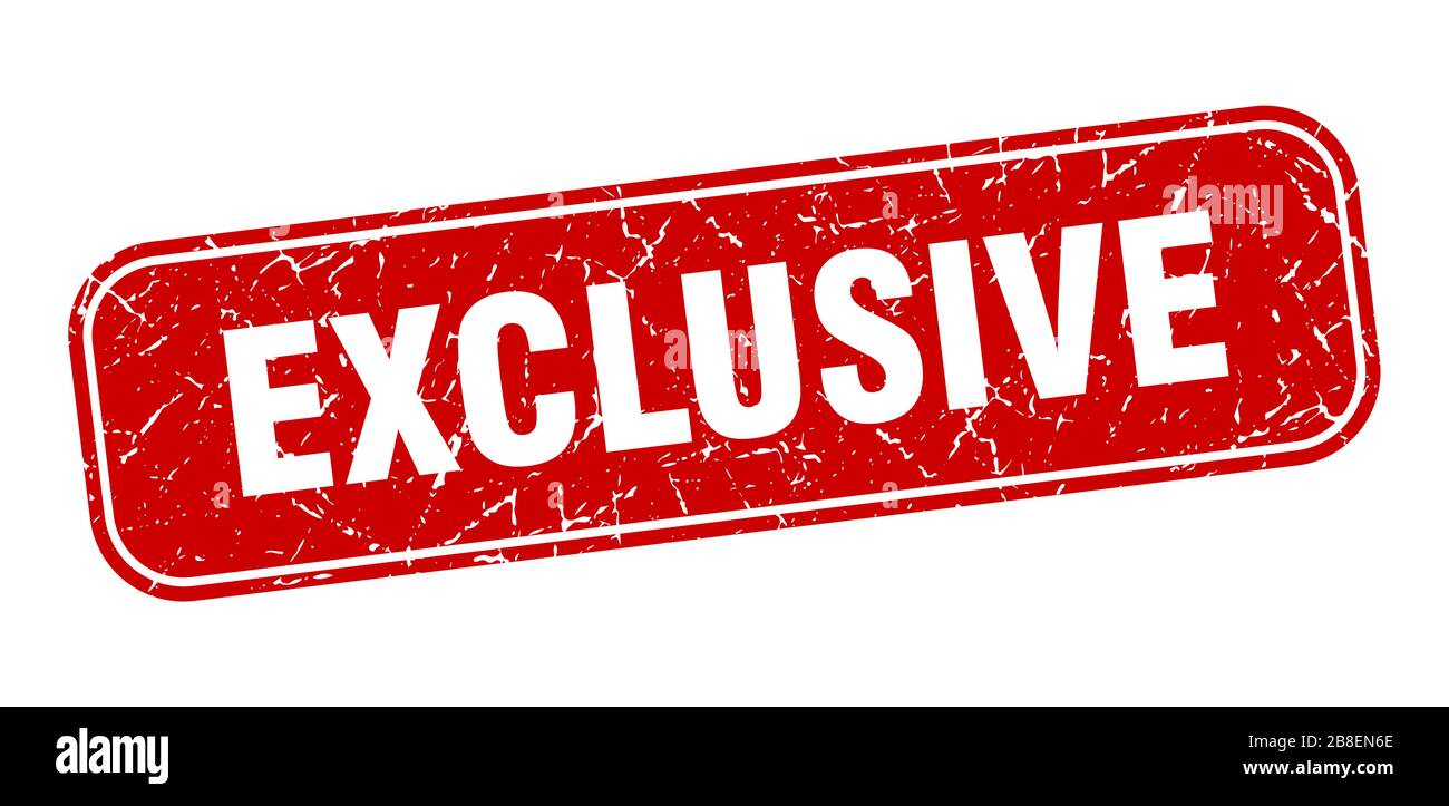 exclusive stamp. exclusive square grungy red sign Stock Vector Image ...