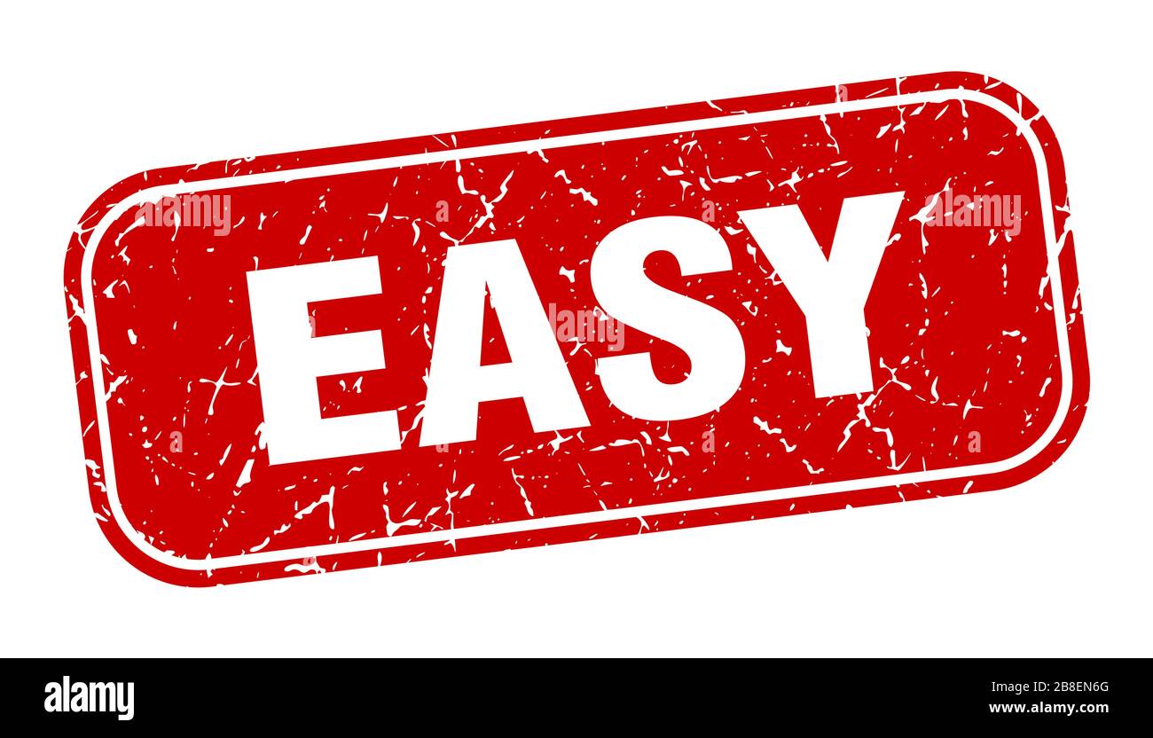easy stamp. easy square grungy red sign Stock Vector Image & Art - Alamy