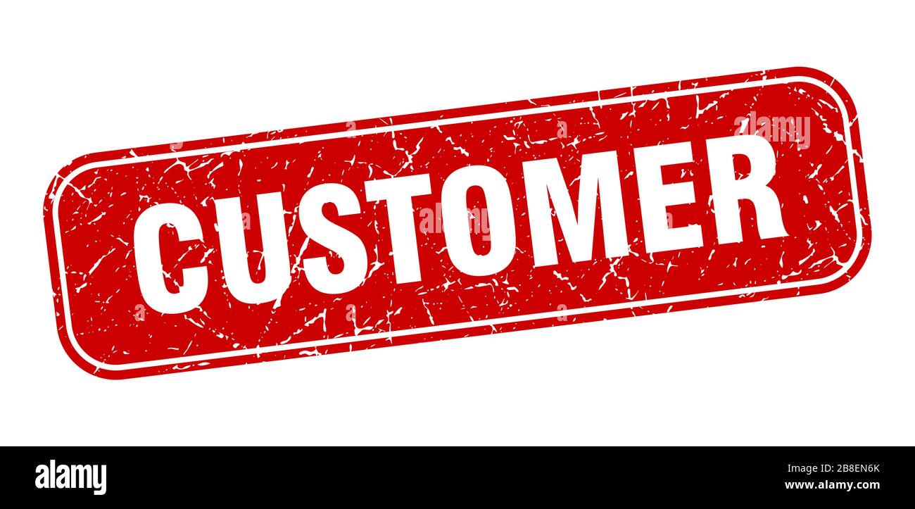 customer stamp. customer square grungy red sign Stock Vector Image ...