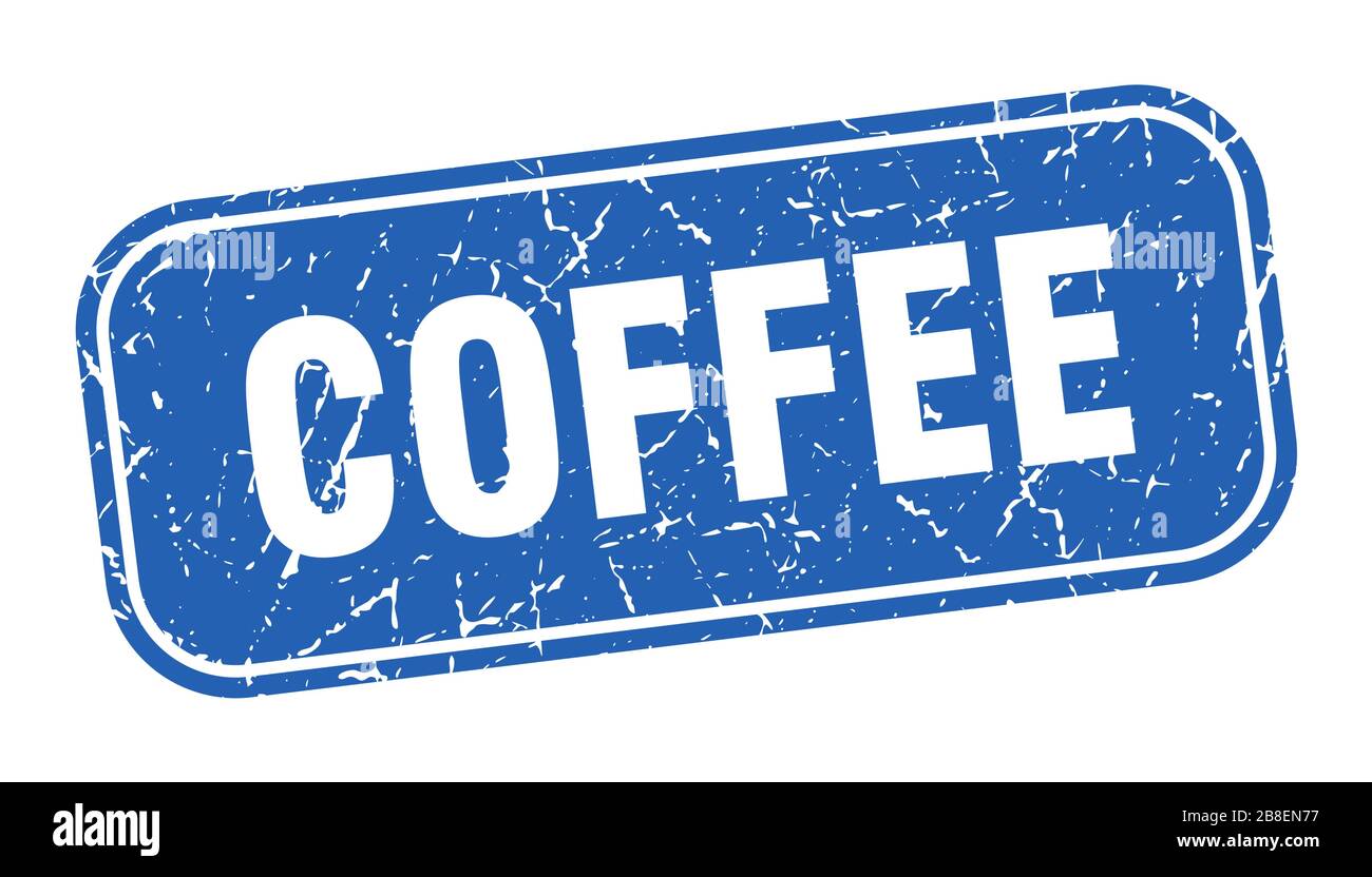 coffee stamp. coffee square grungy blue sign Stock Vector Image & Art ...