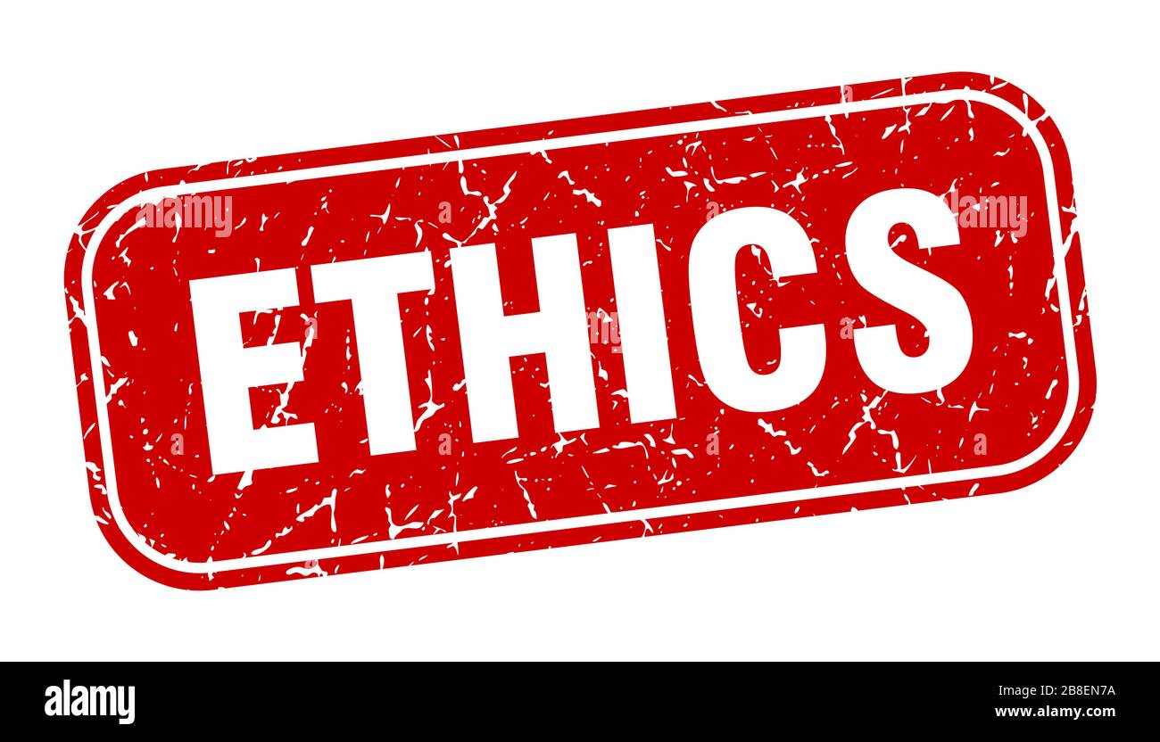 ethics stamp. ethics square grungy red sign Stock Vector Image & Art ...