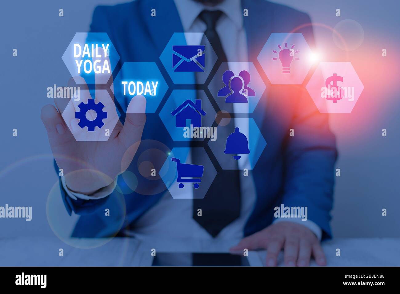 Handwriting text writing Daily Yoga. Conceptual photo series of Yoga ...