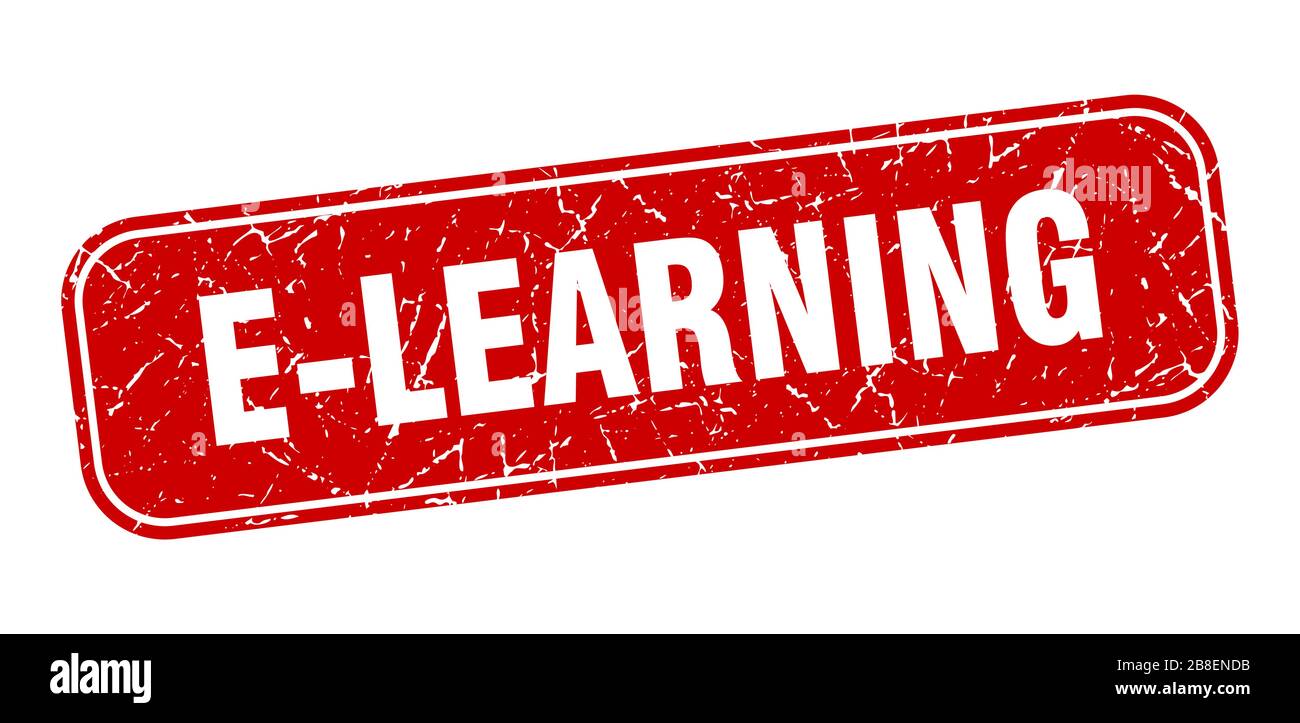 e-learning stamp. e-learning square grungy red sign Stock Vector Image & Art - Alamy