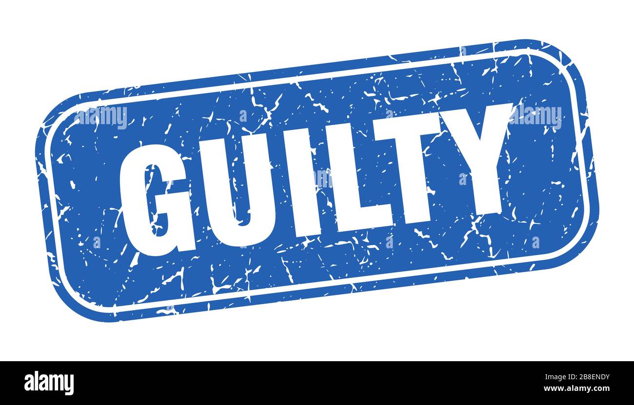 guilty stamp. guilty square grungy blue sign Stock Vector Image & Art ...