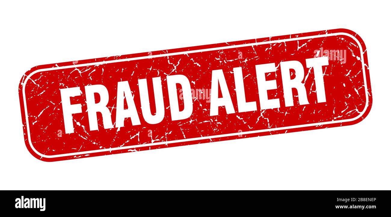 fraud alert stamp. fraud alert square grungy red sign Stock Vector ...