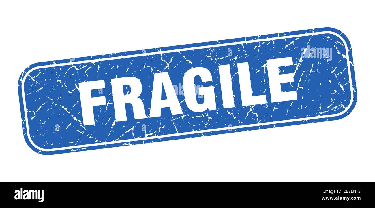 fragile stamp. fragile square grungy blue sign Stock Vector Image & Art ...