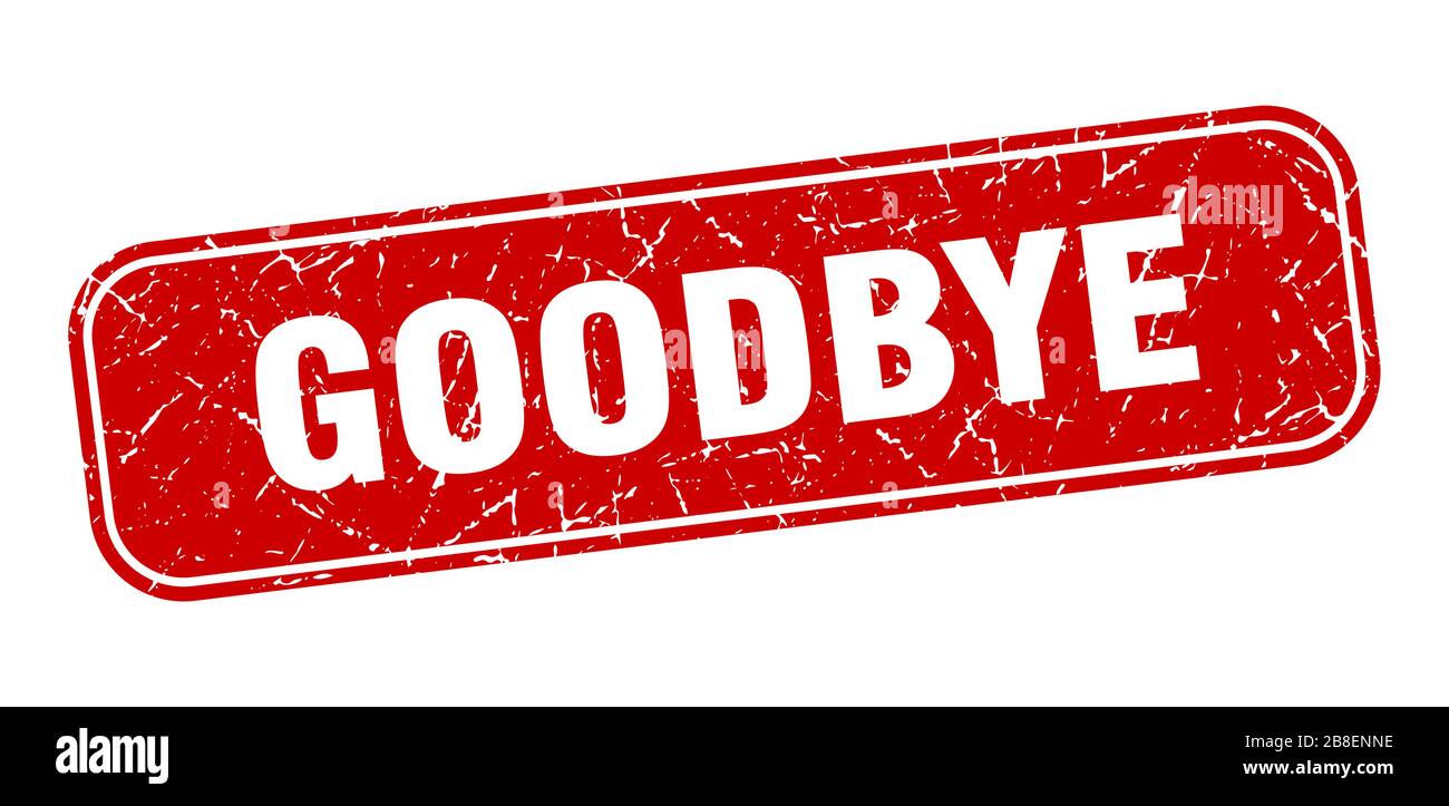 goodbye stamp. goodbye square grungy red sign Stock Vector Image & Art ...