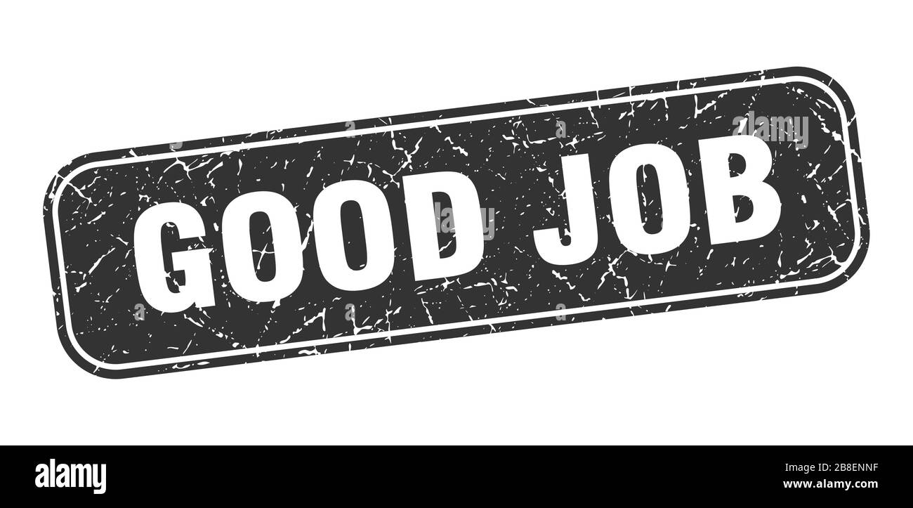 good job stamp. good job square grungy black sign Stock Vector Image ...