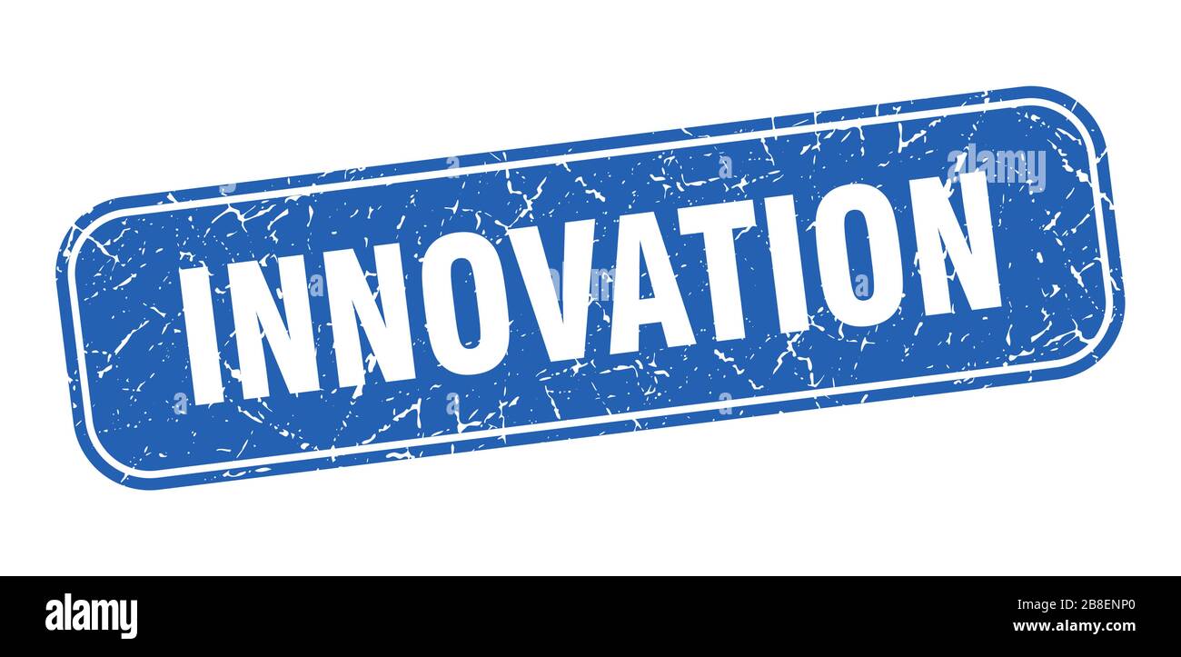 innovation stamp. innovation square grungy blue sign Stock Vector Image ...