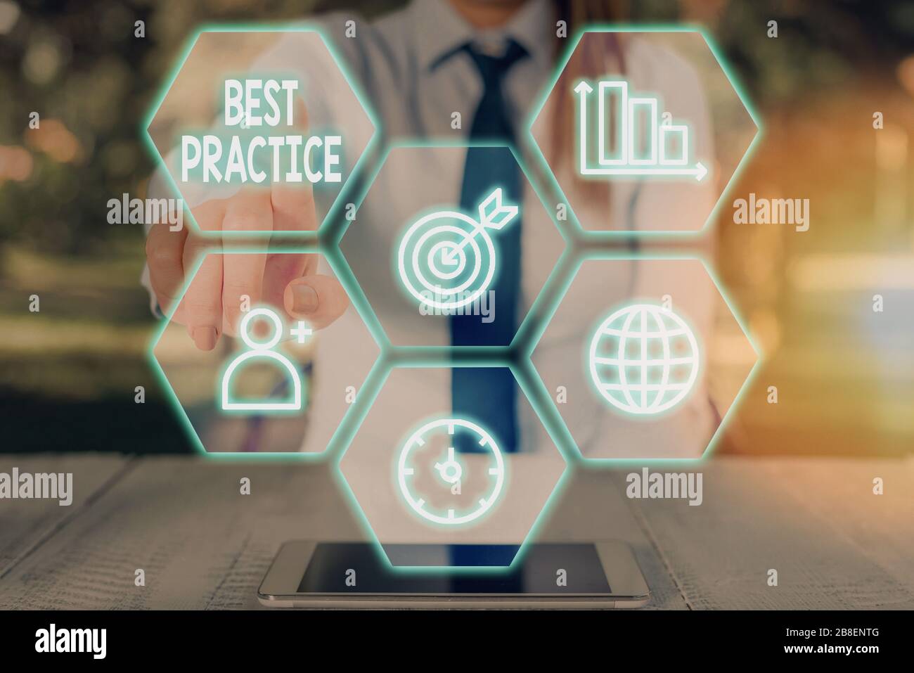 Conceptual hand writing showing Best Practice. Concept meaning ...