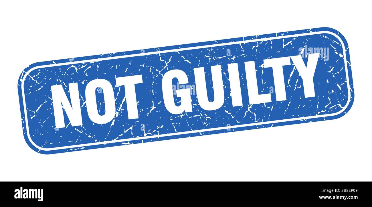 not guilty stamp. not guilty square grungy blue sign Stock Vector Image ...